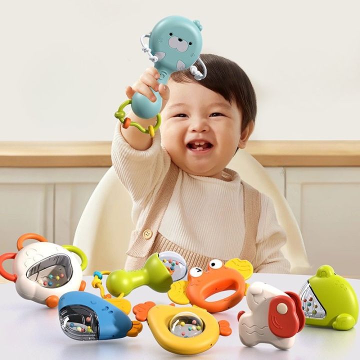 【Krystal】Baby Hand Rattle Chewable Teether Toy – Soft ABS, Boil-Safe ...