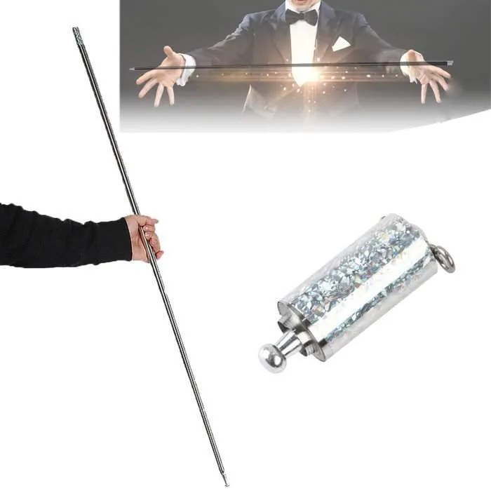 110Cm Appearing Cane Silver Stainless Steel Martial Arts Pocket Staff ...