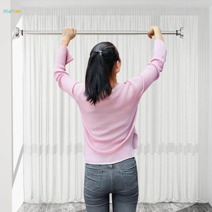 Telescopic Clothing Rod Adjustable Closet Rod for Bathroom Home Bedroom ...