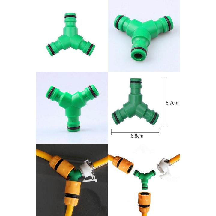 Water Pipe 3-Way Joint (1pc) for Garden, Irrigation, Car Washer Motor ...