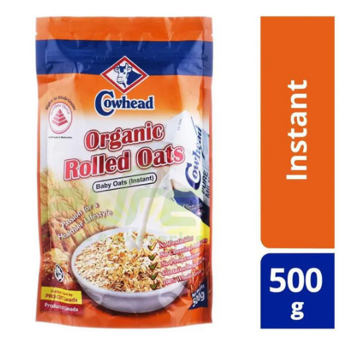 Cowhead Baby Oats Instant Organic Rolled Oats - 500gm | Daraz.com.bd