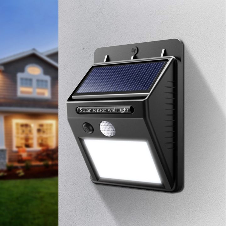 Solar Powered LED Wall Light With PIR Sensor+CDS light sensor | Daraz ...