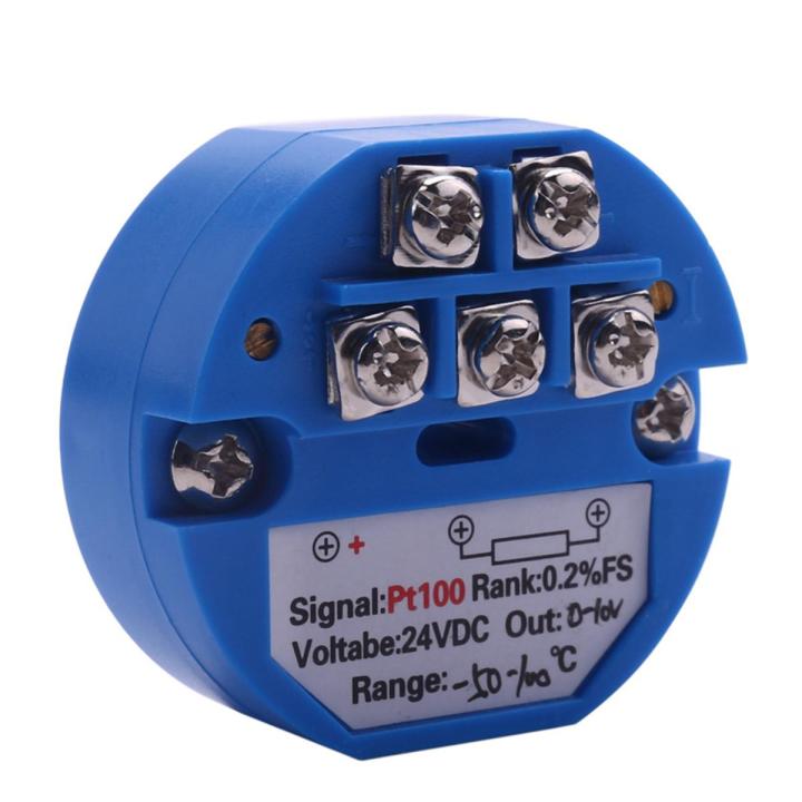 RTD PT100 Temperature Transmitter DC24V Minus 50 ~ 100 degree Output 0 ...