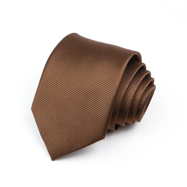 (New)New Gracefully olid Color Polyeter Necktie Brown Tie For Wedding ...