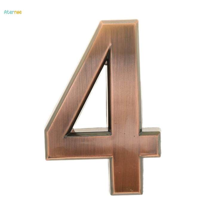 2x House Number Sign Plaque Digits Address Door Copper Plate 3D Digits ...