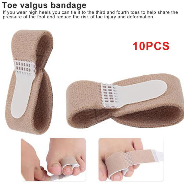 10 Pcs/lot Fabric Toe Finger Straightener Hammer Toe Hallux Valgus ...