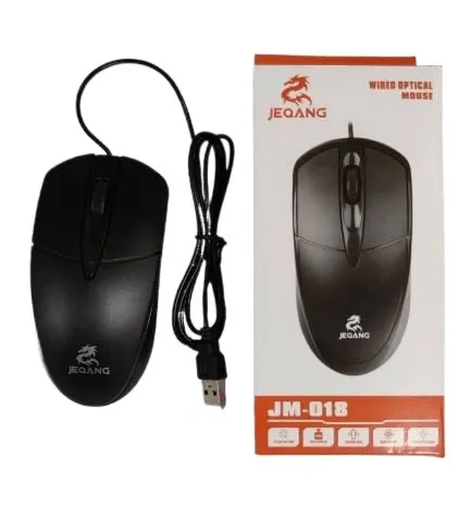 JEQANG JM-018 Gaming Standard Computer USB Wired Optical Mouse- Black | Daraz.com.bd