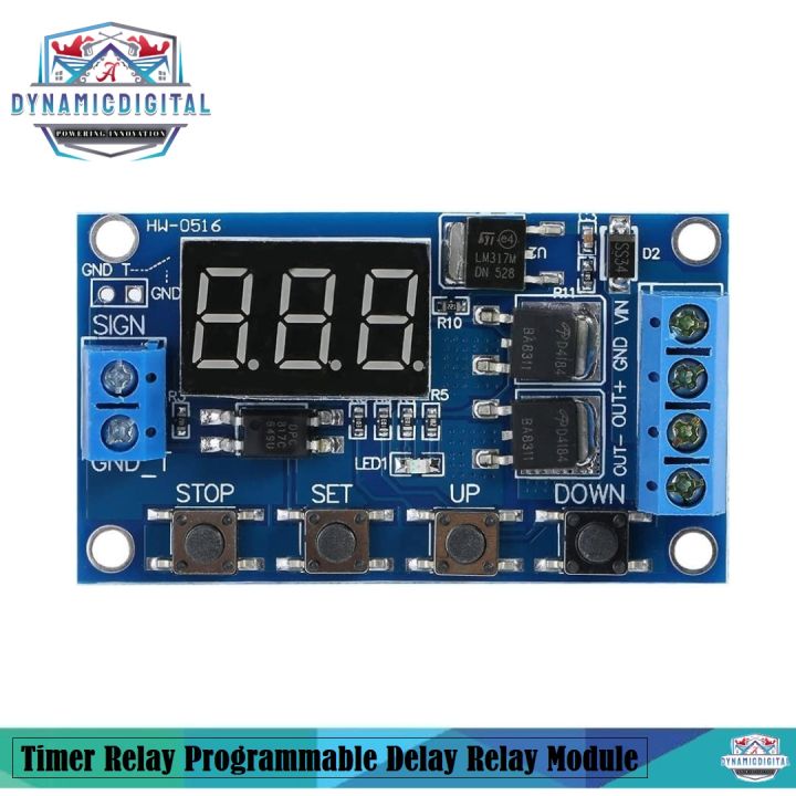 Dc 6 30v Timer Relay Programmable Delay Relay Module Cycle Timer With Lcd Display 5v Micro Usb