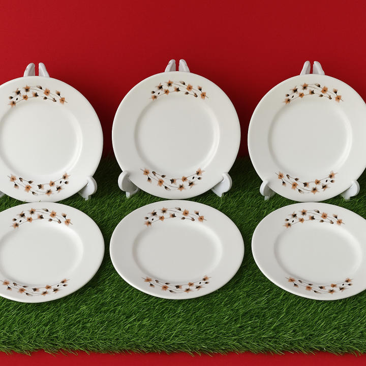 6 Pcs Porcelain Snack Plate Set 6Inch , Ceramic Sauce Plate , Cake ...