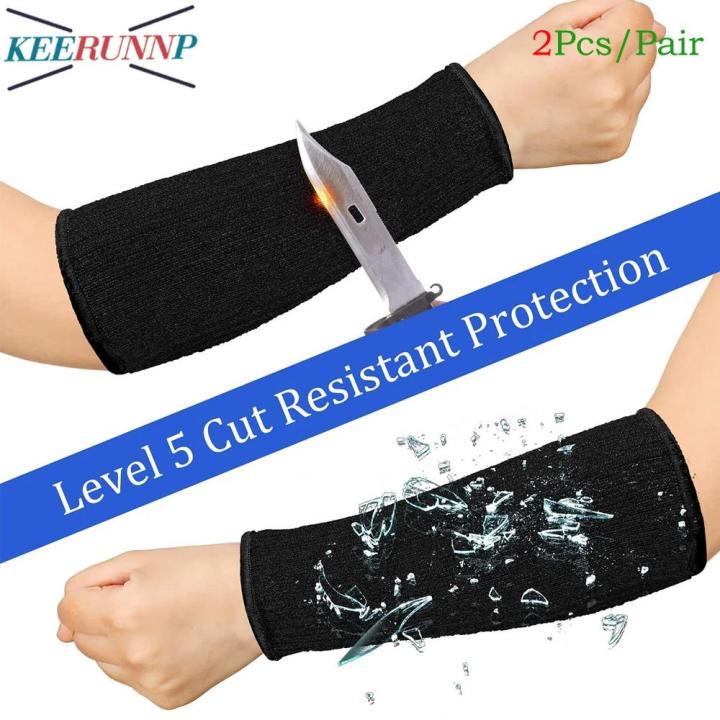 1Pair Cut Resistant Forearm Sleeves Arm Protection Sleeves Levels 5 ...