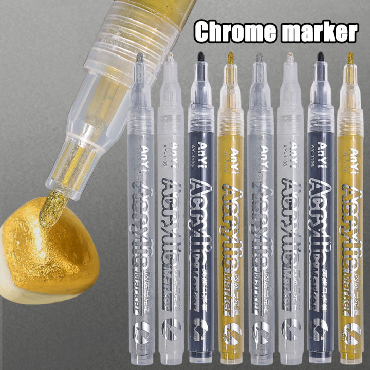 1/4PCS Acrylic Marker Permanent Graffiti Marker Pen Quick Drying Signature Pen Waterproof ...