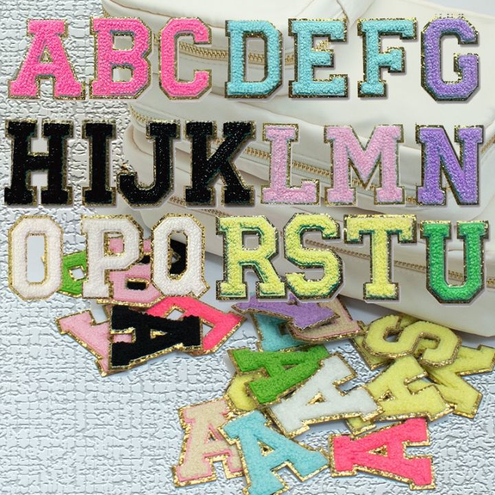 55mm Bag Sticker Letters Patches For DIY Bag Glitter Letter Patches ...