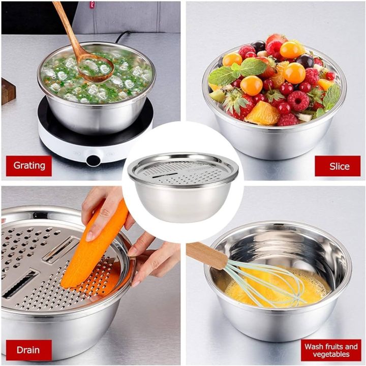 Lifestyle Mall 3in1 Multifunctional Stainless Steel Grating Basin thick ...
