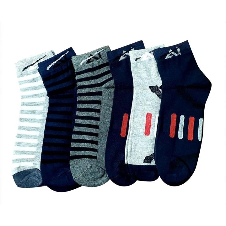 Comfortable Cotton Socks for Men's, 6 Pairs - Ankle Socks ( by ...