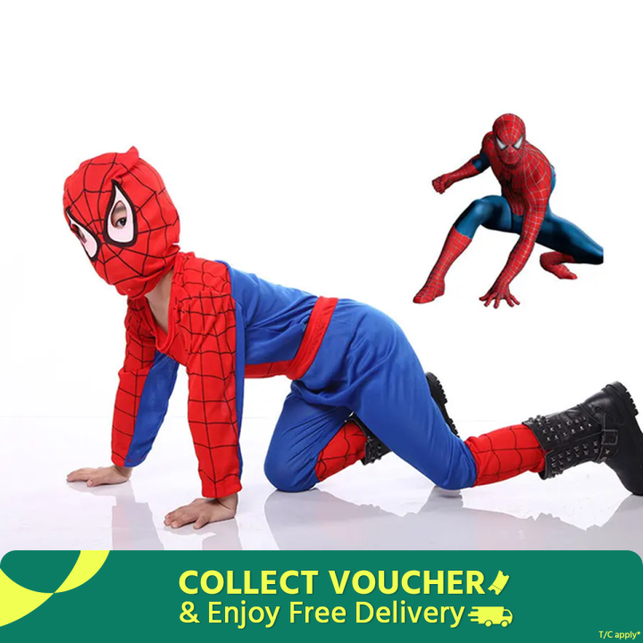 Spiderman Fancy Dress Costume Superhero Costume Kids Cartoon Fancy ...