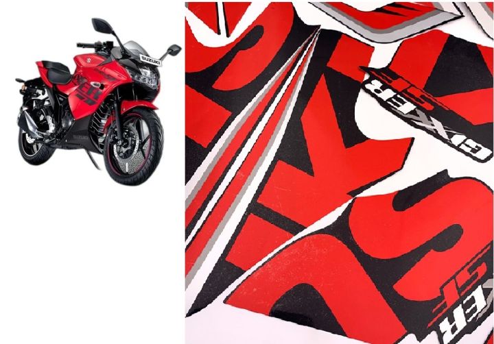 Suguki Gixxer SF Bs6( 2020) Motorcycle full body kit set sticker- Red ...
