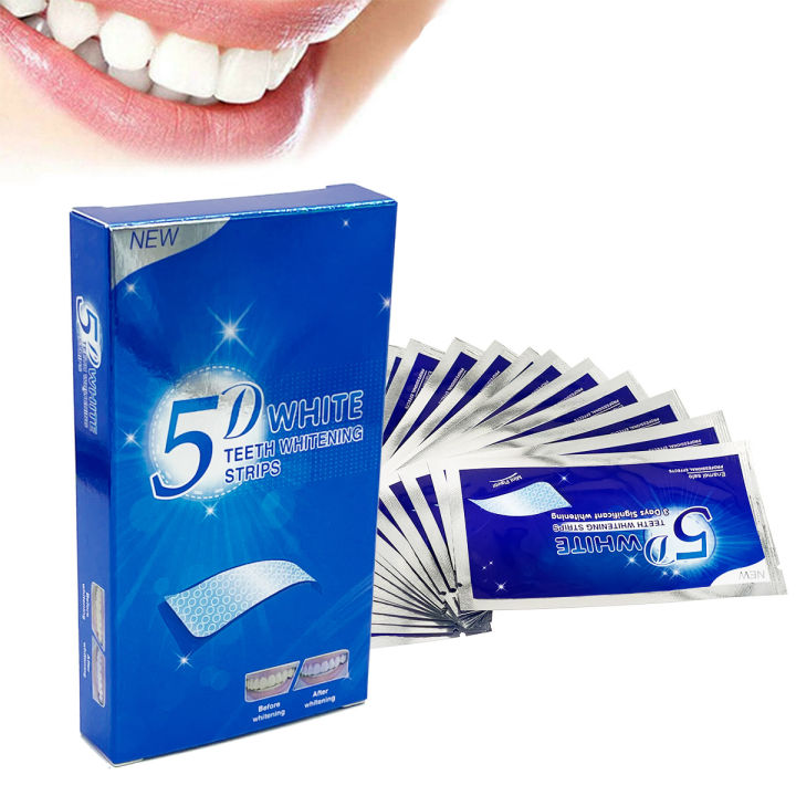 5D White Teeth Whitening Strips, Professional Effects, Tooth Bristle ...