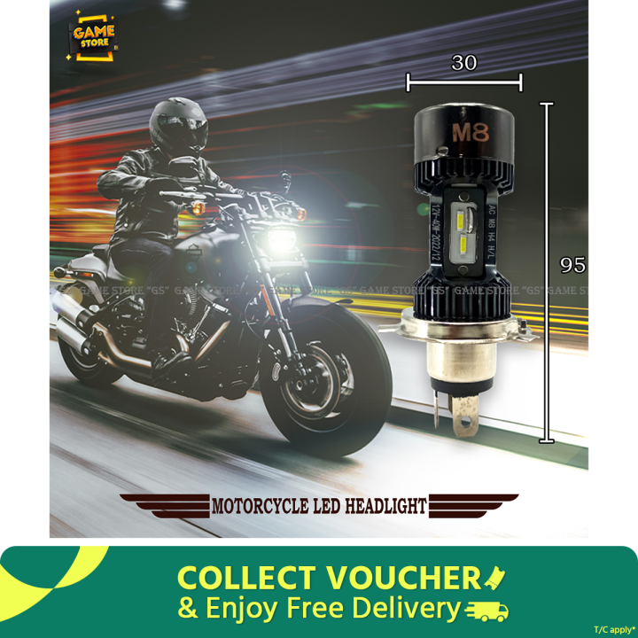 Motorcycle 12v H4 Hi Low beam Motoled M8 Headlight LED Bulbs White Light | Daraz.com.bd