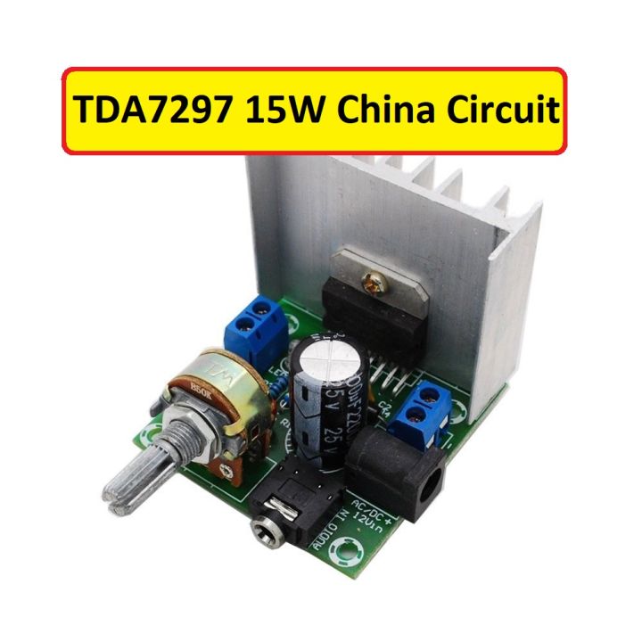 CHINESE TDA7297 Amplifiers Circuit Board Single Volume 15W 15W Speakers ...