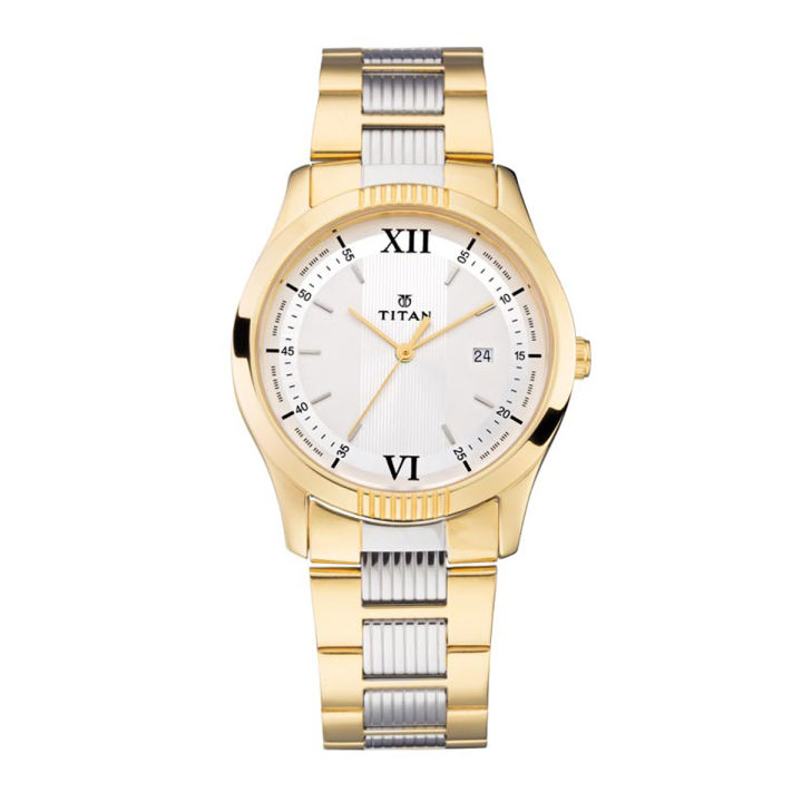 Titan 1739BM01 Silver White Karishma White Dial Analog Watch for Men ...