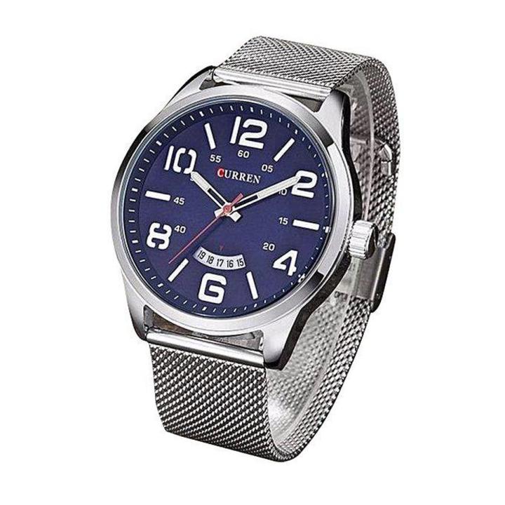 Stainless Steel Analog Watch for Men - Silver | Daraz.com.bd