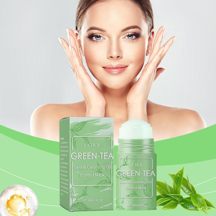 Face Clean Mask Green Tea Cleansing Stick Mask Shrink pores Deep ...
