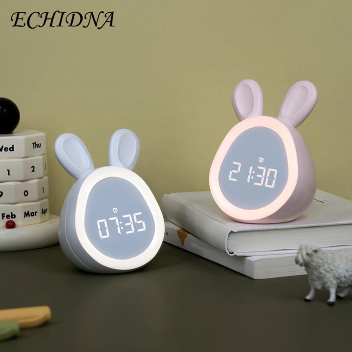 Children Rabbit Alarm Clock Adorable Rechargeable Cartoon Rabbit Alarm ...