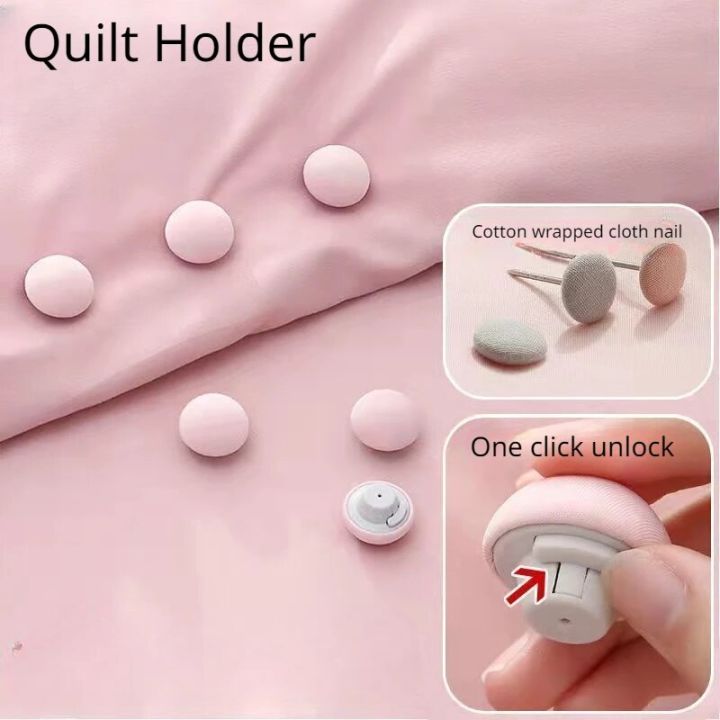 2/4/6/8PCS Quilt Holder Needle Free Safety Clip Quilt Buckle Blanket ...