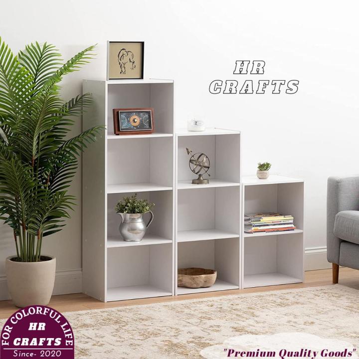 বুকশেল্ফ স্টোরেজ শেল্ফ, বুককেস, 2-3-4-স্তরের-কোণ, রঙ-সাদা-ঘন্টা ...