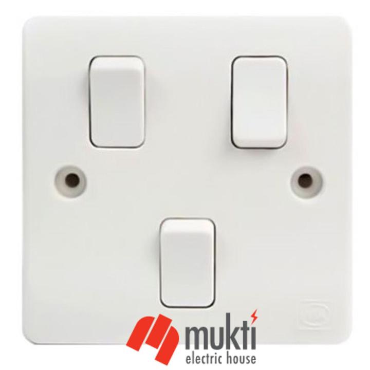 MK Made in Singapore LOGIC SLIMLINE 3 Gang 10A Modular Three 3Gang ...
