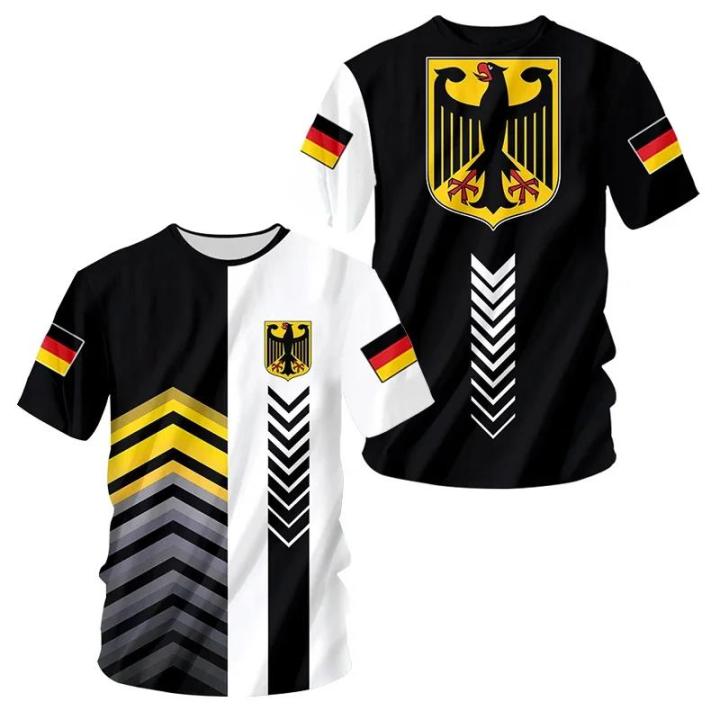 Germany Flag Football Jersey Summer Men Soccer Plus Size Germany Emblem ...