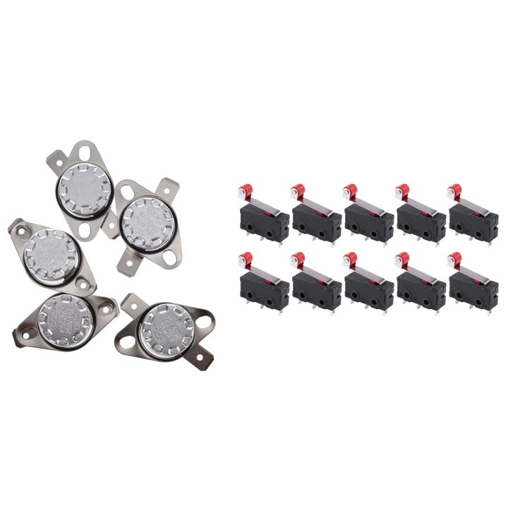 5Pcs KSD301 250V 10A Thermostat Temperature Control Switch with 10Pcs ...