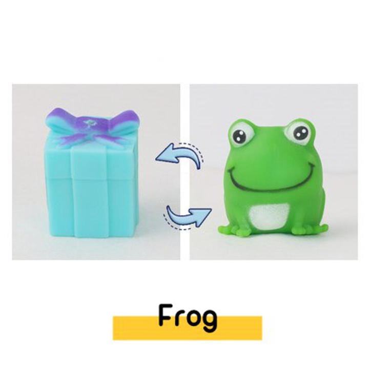 Creative Animal Flip Gifts Box Reversible Chick Frog Squeeze Animal ...