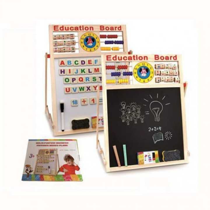 Educational Learning Board Multipurpose Double-Sided Magnetic Wooden ...