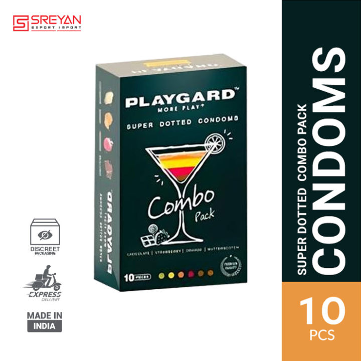 Playgard Combo Pack Super Dotted Condom - 10pcs Pack(India) - Condom ...