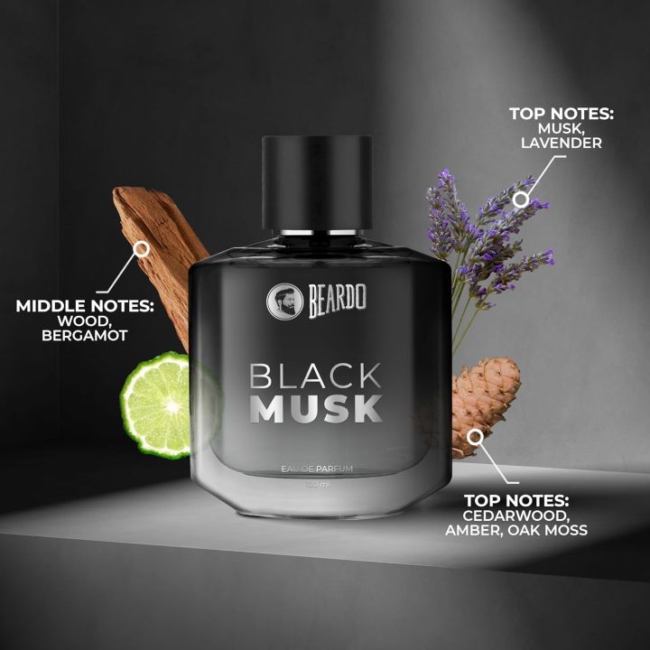 BEARDO Black Musk Eau De Parfum Perfume For Men, 100ml, Musky, Woody ...