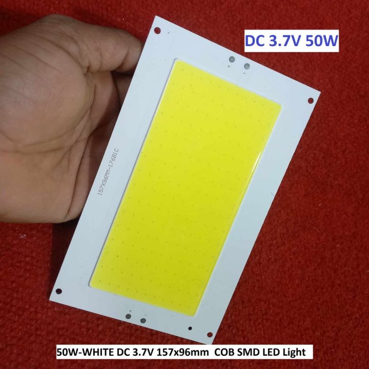 50W COB WHITE Color LED 50W 3.7V Size 157x96mm COB SMD LED Light ...