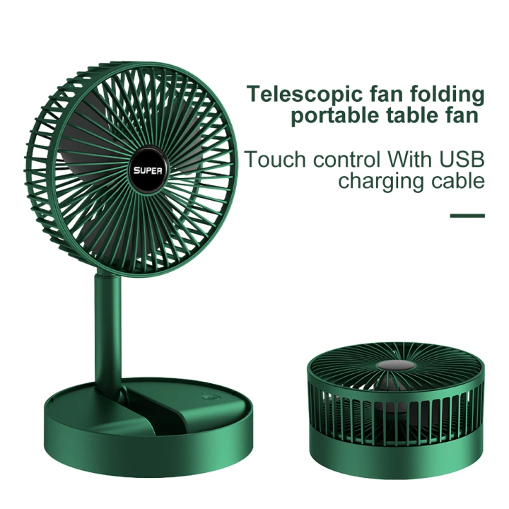 6 Inch Mini Fan Folding Portable Stand Fan Telescopic Floor USB ...