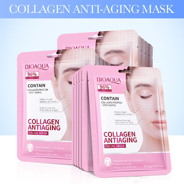 BIOAQUA 96% Dense Moisturizing Collagen Antiaging Facial Mask 25g ...