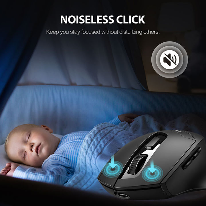 INPHIC DR01 Wireless Bluetooth Mouse Rechargeable Office Lightweight ...