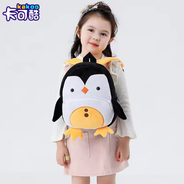 10x11 Inches Toddler Plush Penguins Backpack Cute Baby Backpacks for ...
