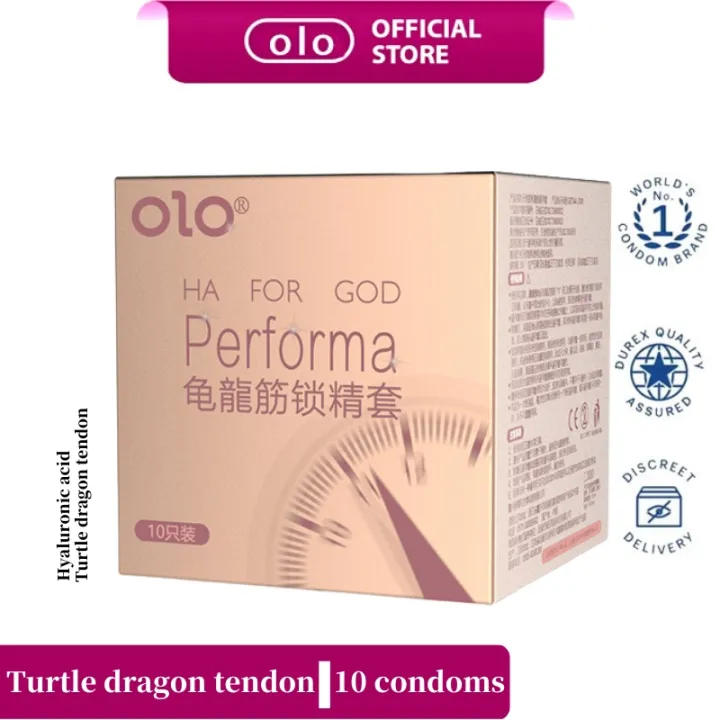 OLO Performa Turtle Dragon Tendon Hyaluronic Acid Condom 10's | Daraz ...