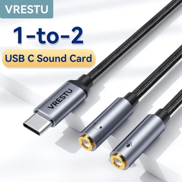 USB Type C to 3.5mm Jack Sound Card DAC Audio Interface Headphone ...