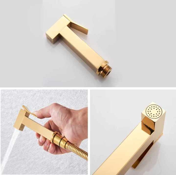 Stainless Steel High Pressure Push Shower Golden / Toilet Push Shower ...