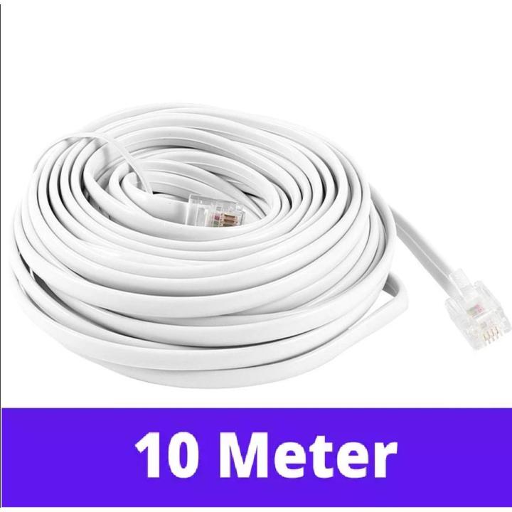 RJ11 10 Meter Telephone / Landline Phones/Intercom PBX Ready Cable ...
