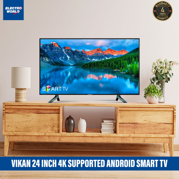 Vikan 24 Inch 4K Supported ( Ram 1 gb Rom 8 gb ) Android Smart ...