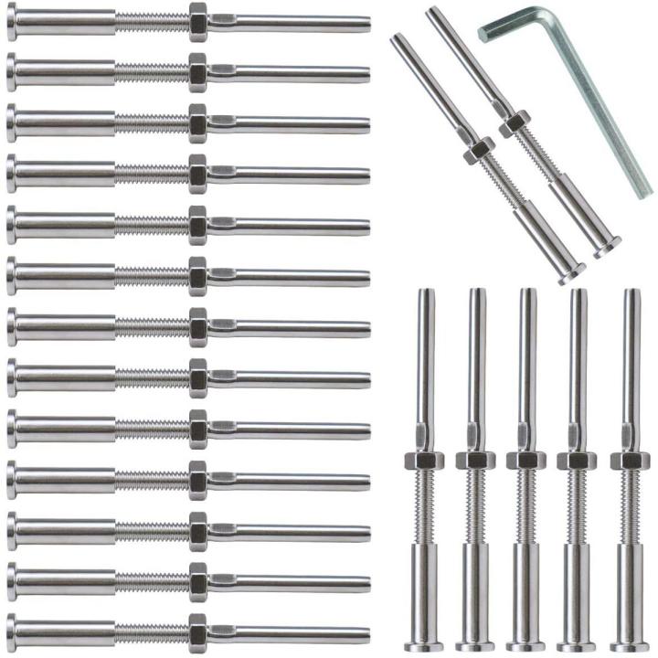 Practical product 20Pcs Invisible Turnbuckle Hand Swage Threaded Stud ...