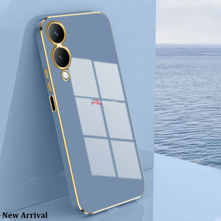 New Phone case vivo Y17S Back cover Plating Soft Case Lens Protector ...