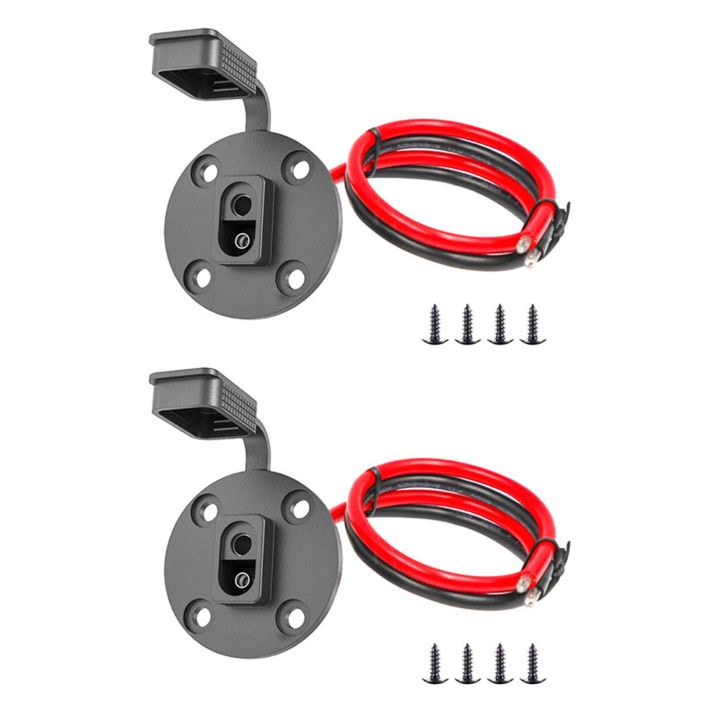 2X SAE Connector,Solar Weatherproof SAE Socket Sidewall Port, SAE Cable ...