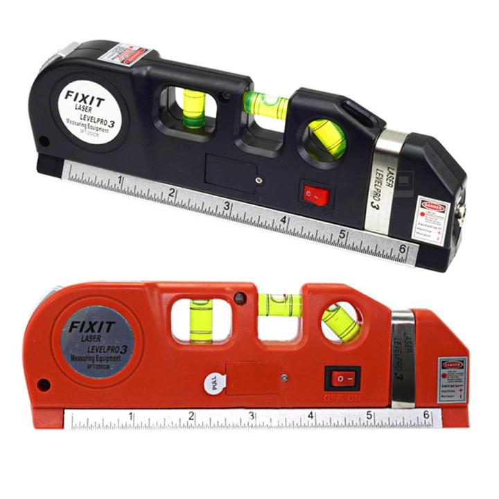4 in1 Multifunction Laser Level Horizon Vertical Measure Tape Aligner ...